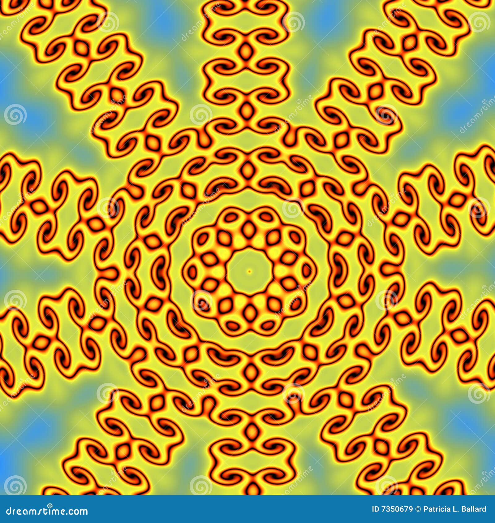 Circular Abstract Pattern stock illustration. Illustration of green ...