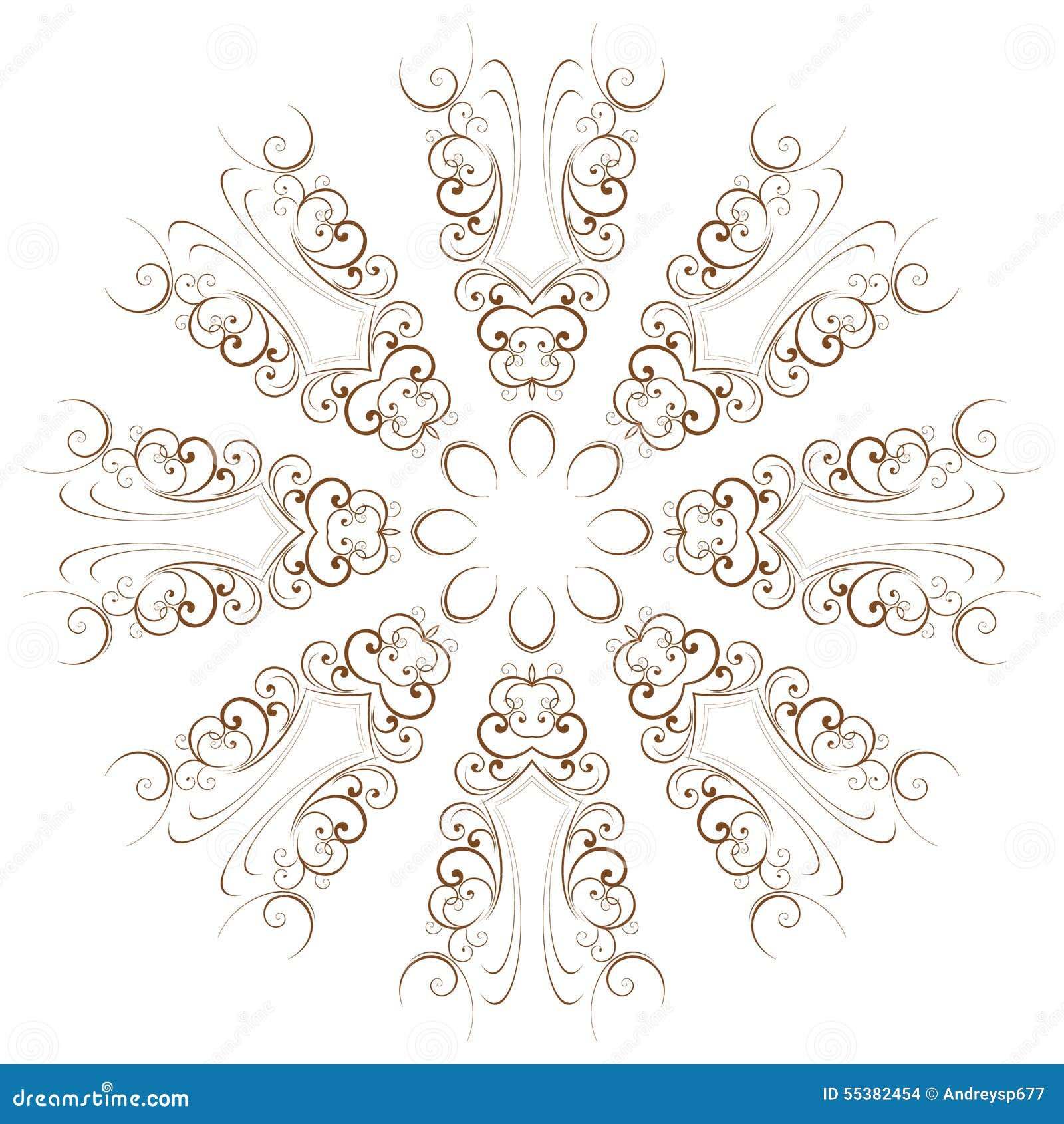 Circular Abstract Pattern in Arabic Style. Stock Vector - Illustration ...