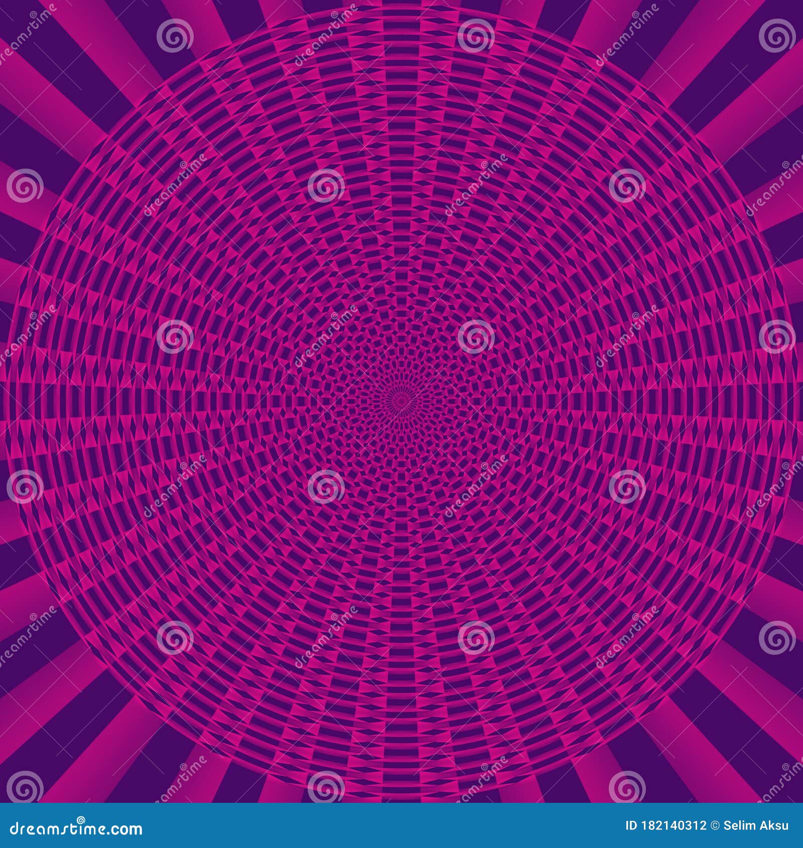 Circular Abstract Pattern Pink and Purple Shapes. Stock Illustration ...