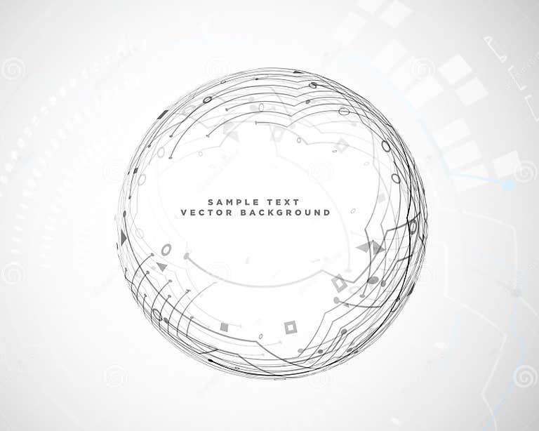 Circular Abstract Technology Circuit Diagram Stock Vector ...