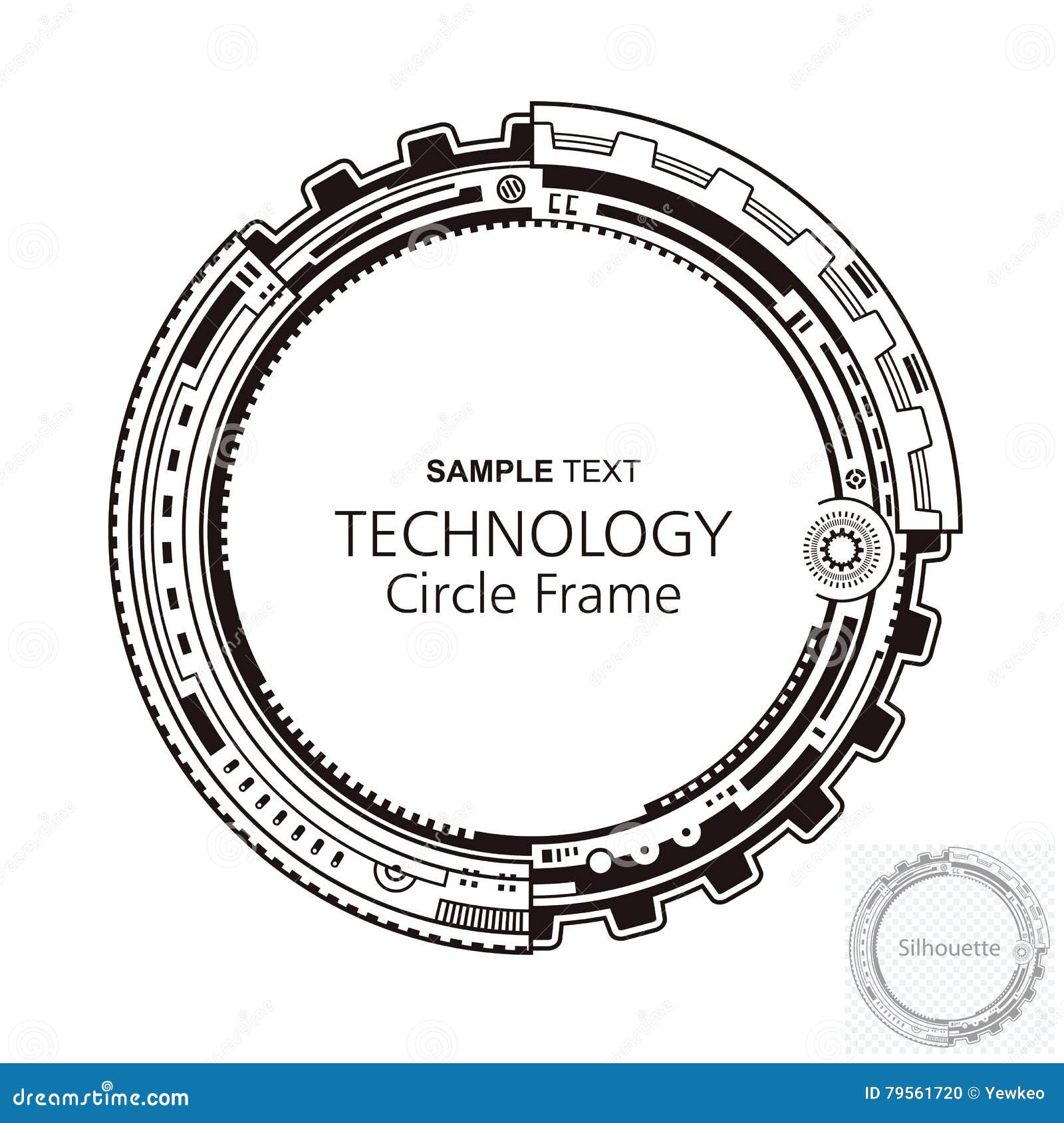 Circular Abstract Technology Frame Stock Vector - Illustration of round ... Circular Abstract Technology Frame Stock Vector - Illustration of round ...