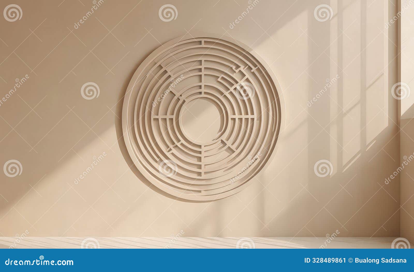 Circular Air Conditioning Unit with White Frame and Circular Vents is ...