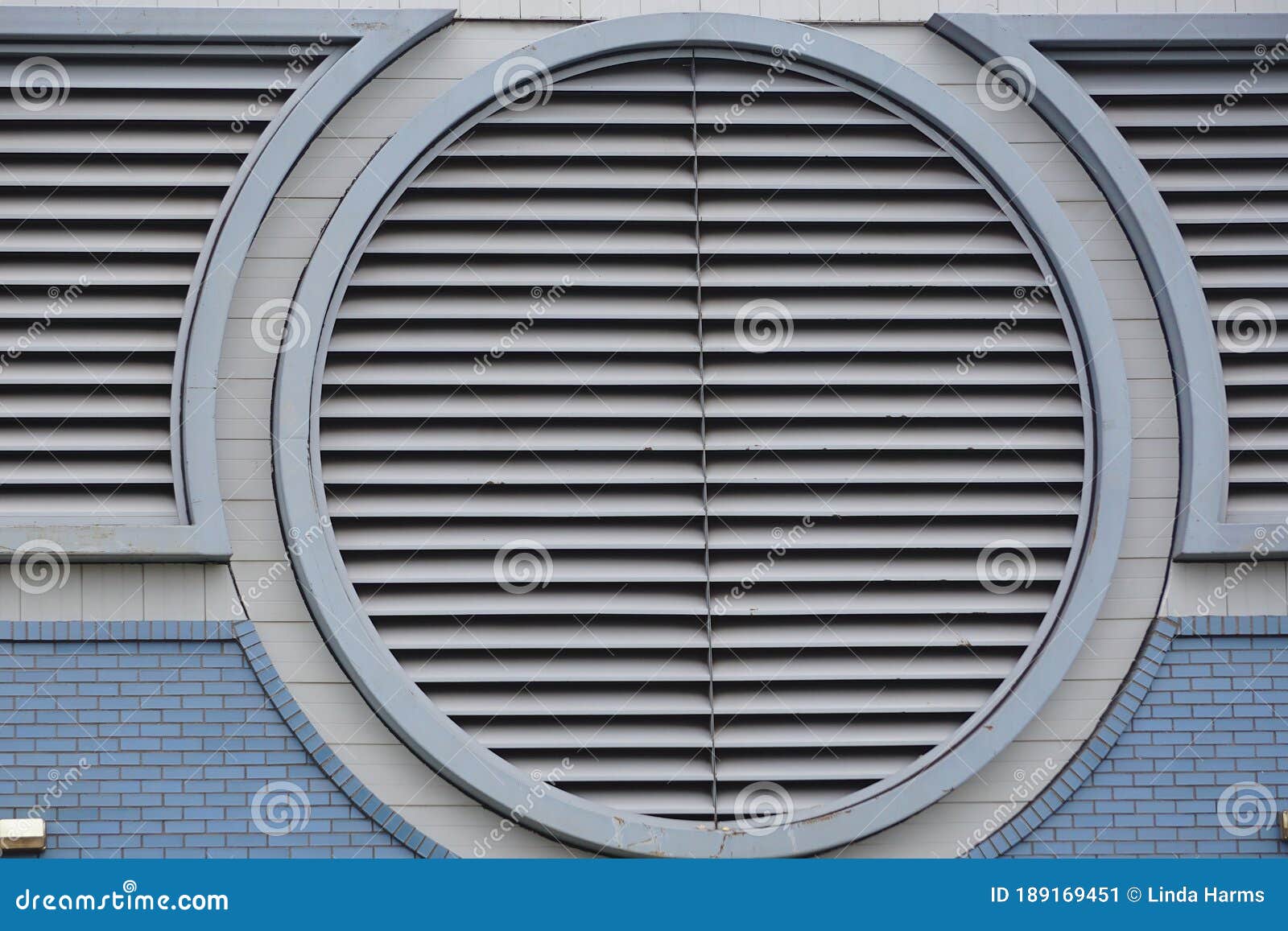 A Circular Air Vent on the Side of a Building Stock Image - Image of ...