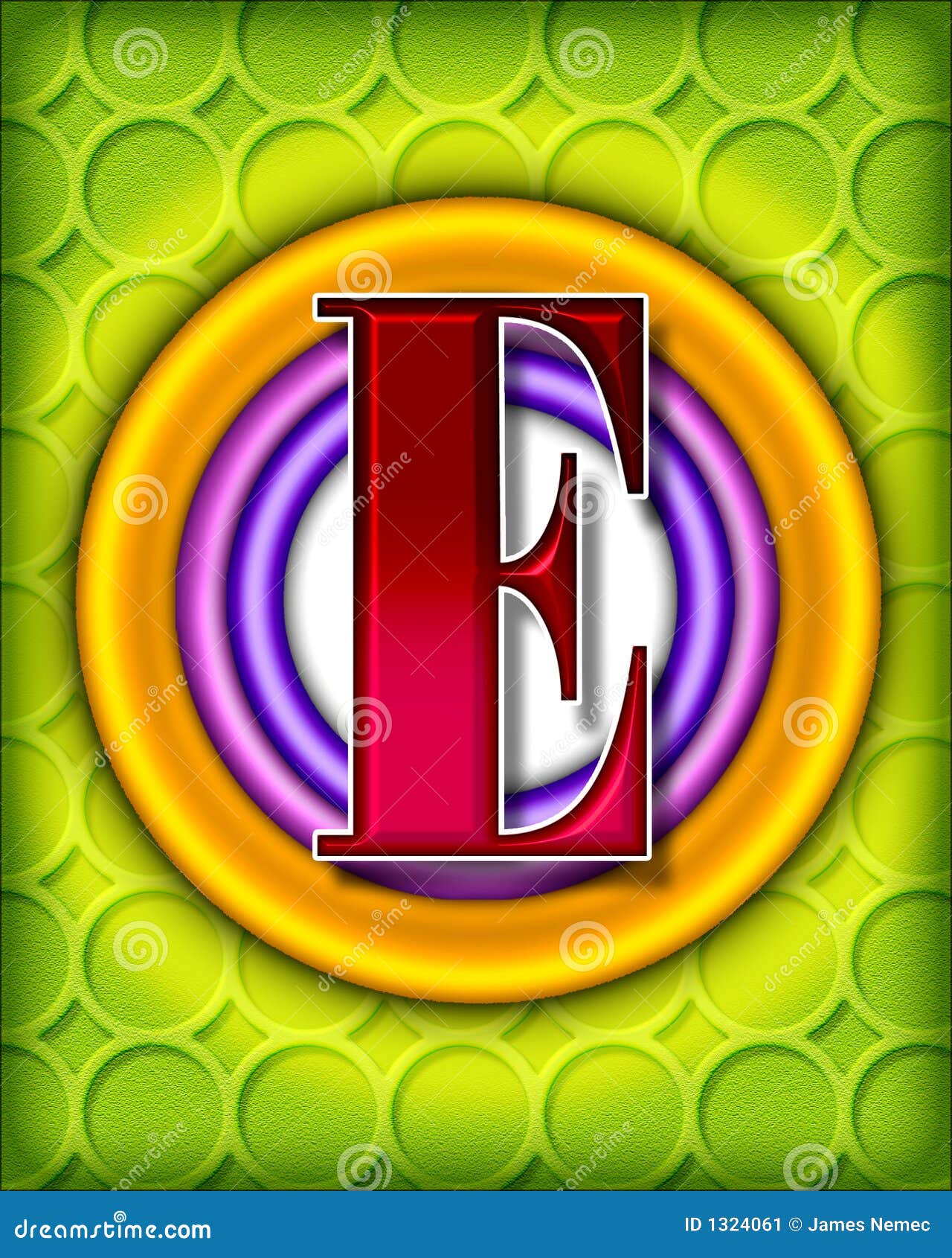 Circular alphabet - E stock illustration. Illustration of occasion ...