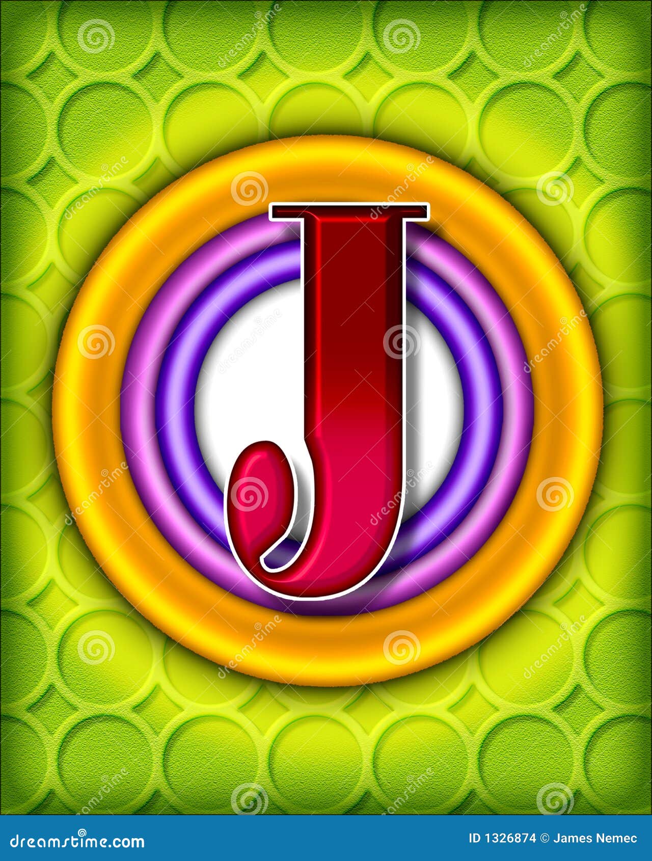 Circular alphabet - J stock illustration. Illustration of decorations ...