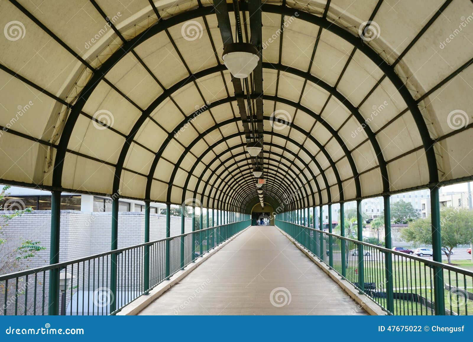 Circular Arch Patterns Taken on a Skybridge Stock Photo - Image of ...
