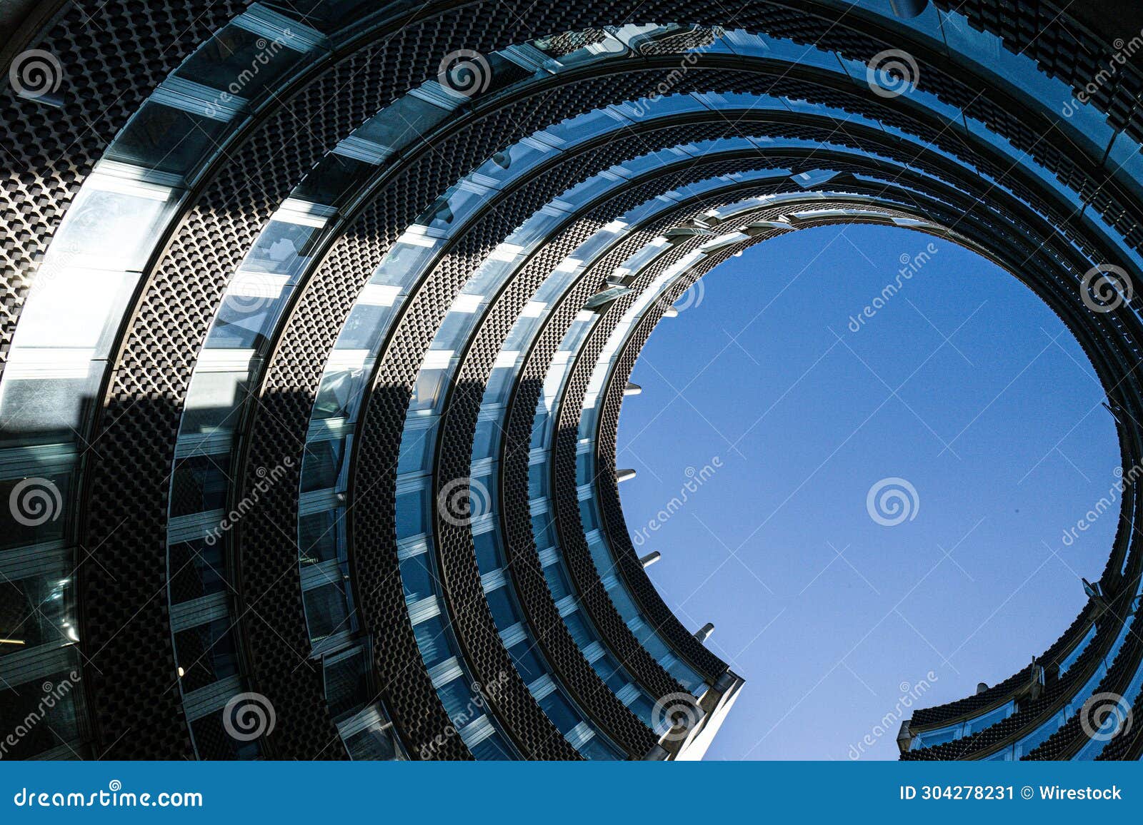 The Circular Architecture is in Very Good Shape, Looking Up Stock Image ...