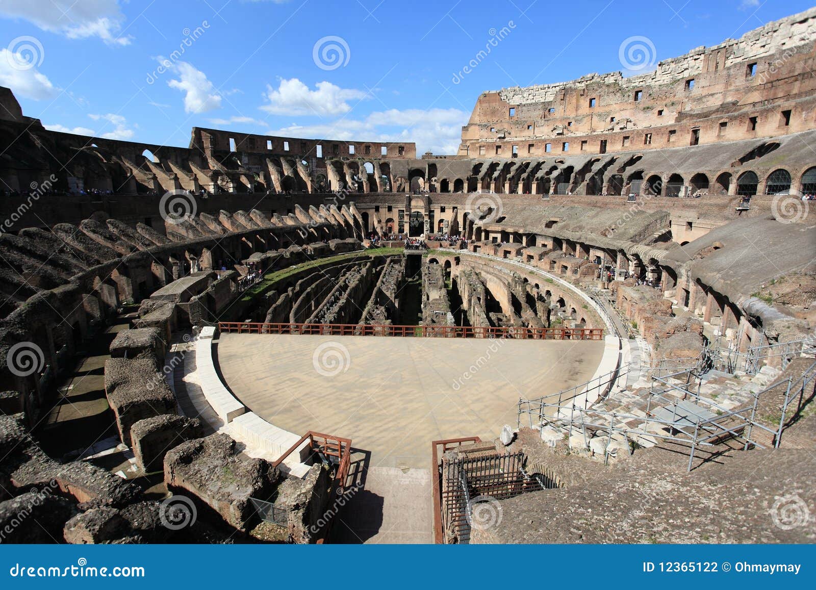 Circular Arena of Colosseum Stock Photo - Image of ancient, ruins: 12365122