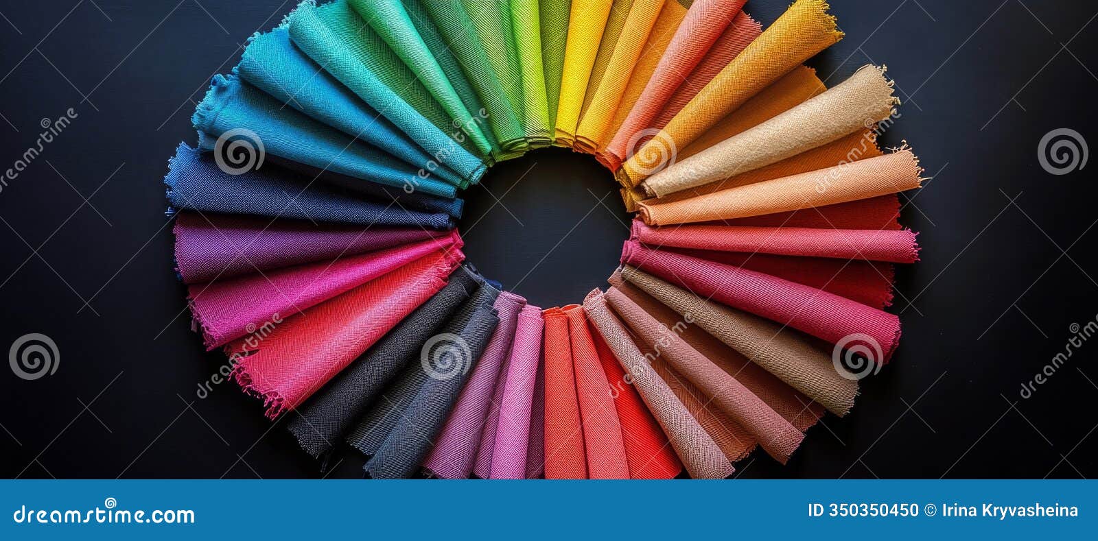 Circular Arrangement of Paint Swatches Showcasing Vibrant Colors in a ...