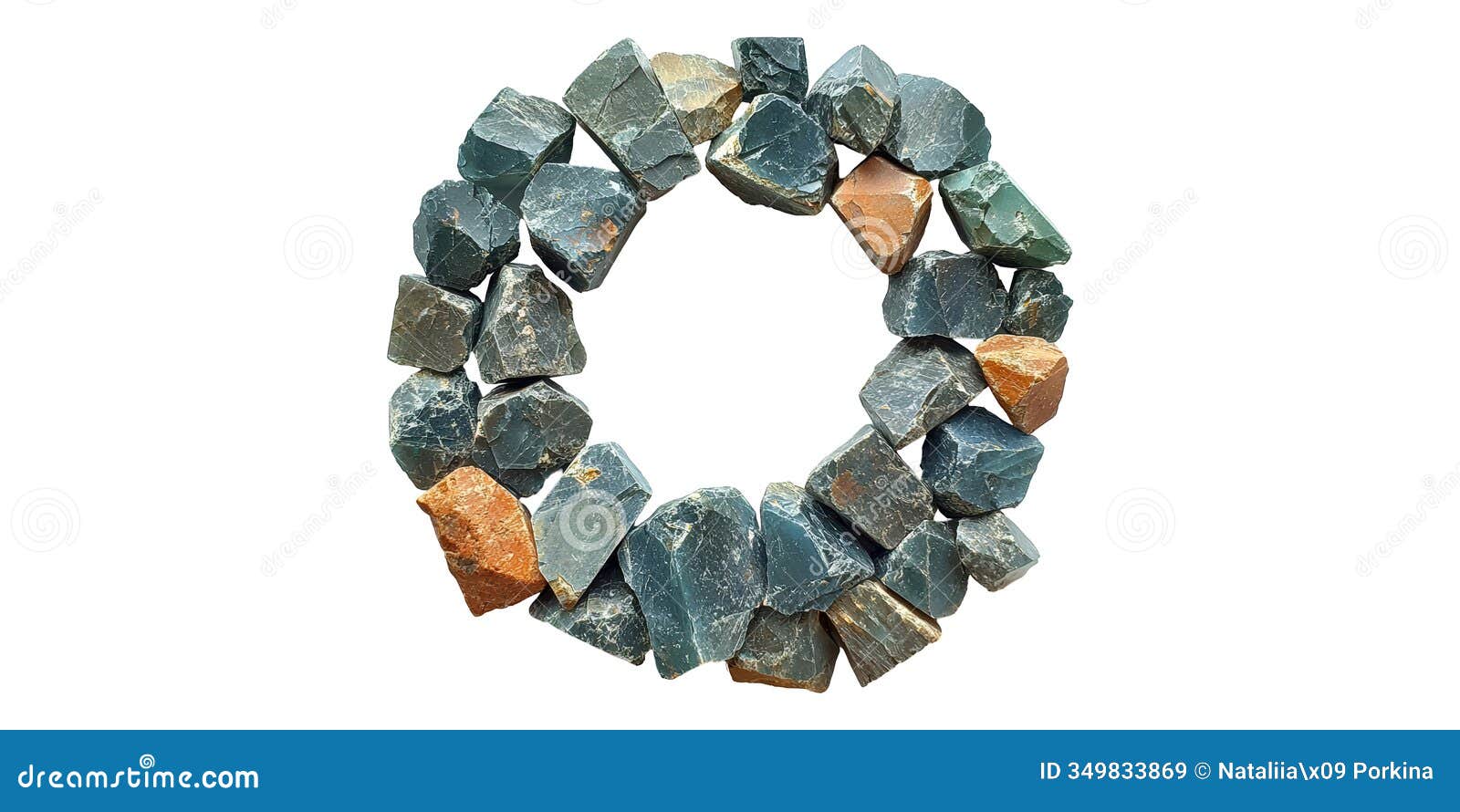 Circular Arrangement of Rough Stones Isolated on Transparent Background ...