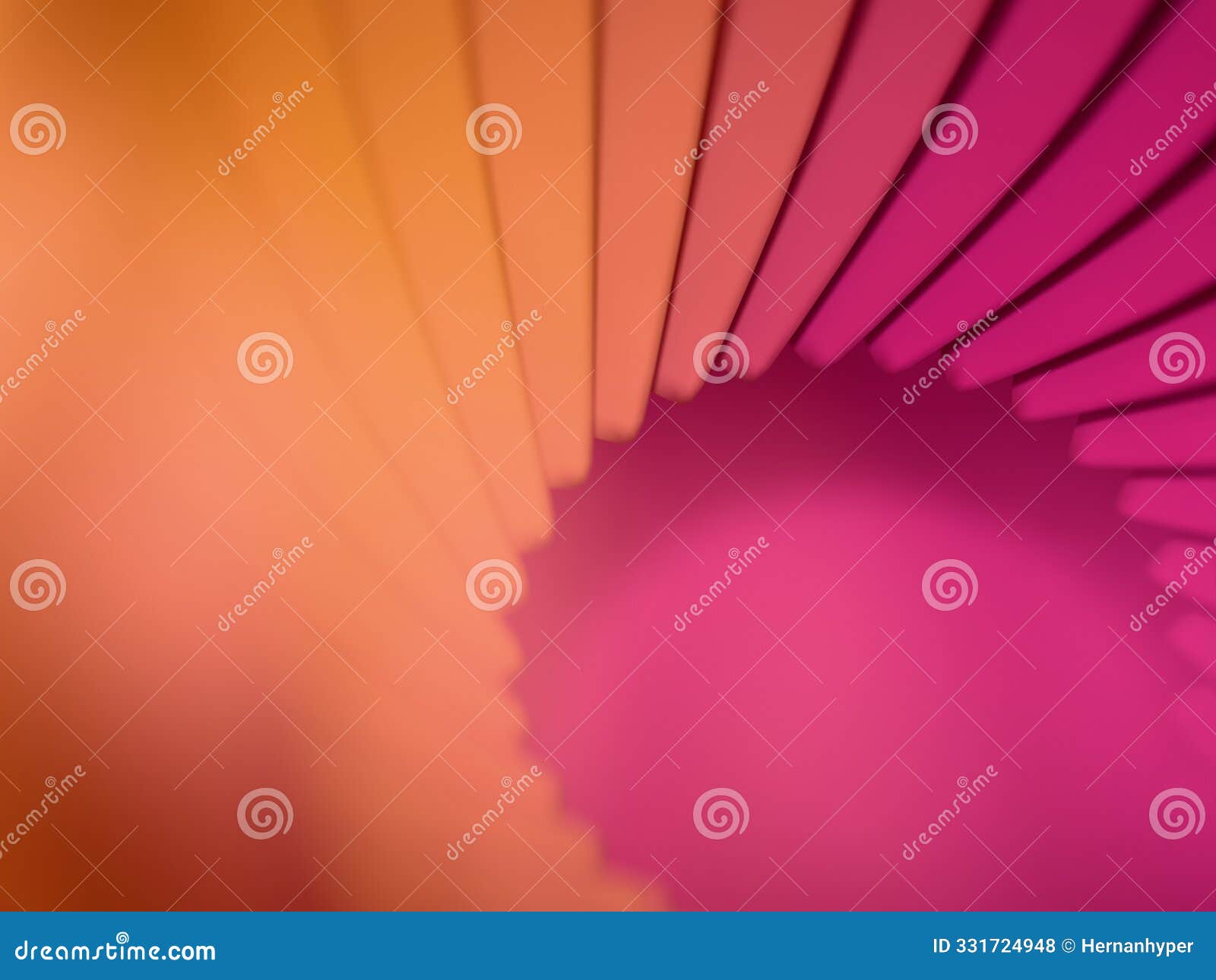Circular Array of Colorful Shapes. Color Gradient, Orange To Mauve ...
