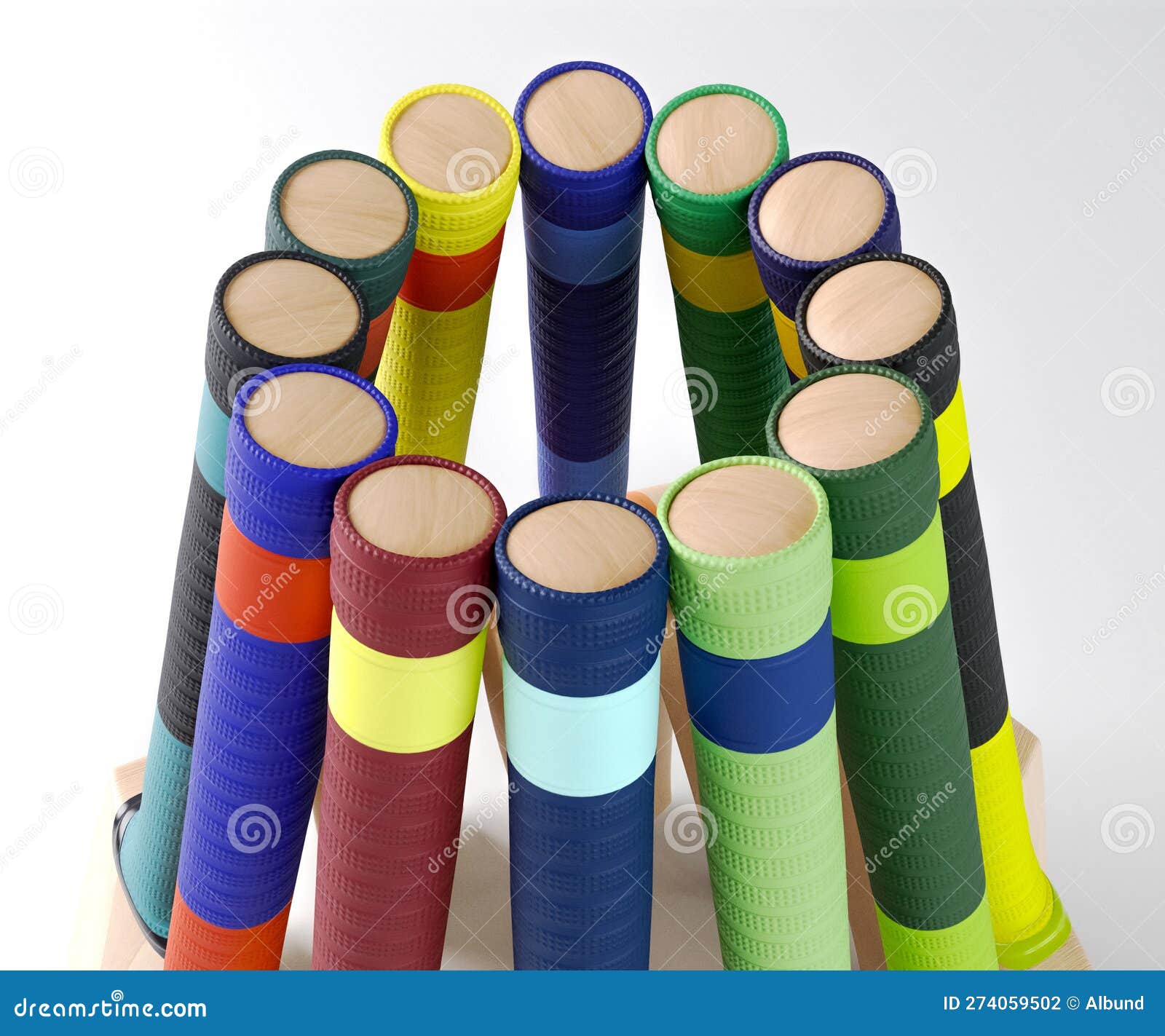 Circular Array of Cricket Bats Stock Illustration - Illustration of ...