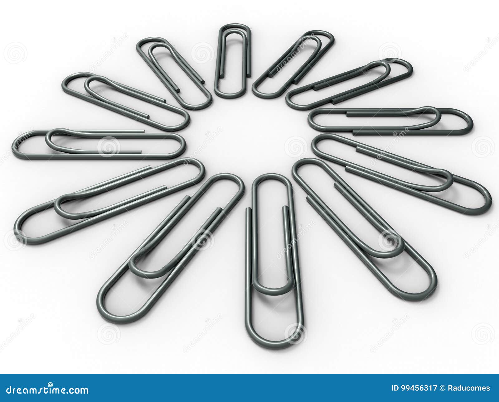 Circular Array - Paper Clips Stock Illustration - Illustration of ...