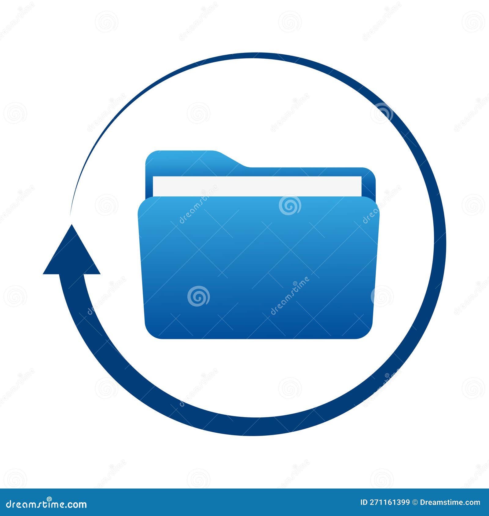 Circular Arrow Folder. Internet Network. Document Symbol. Vector ...