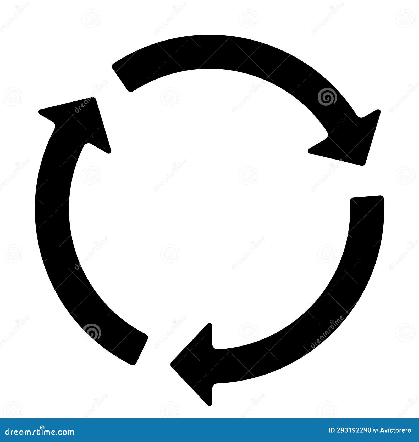 Circular Arrow Icon. Cycle, Resumption , Repeat Concept Stock ...