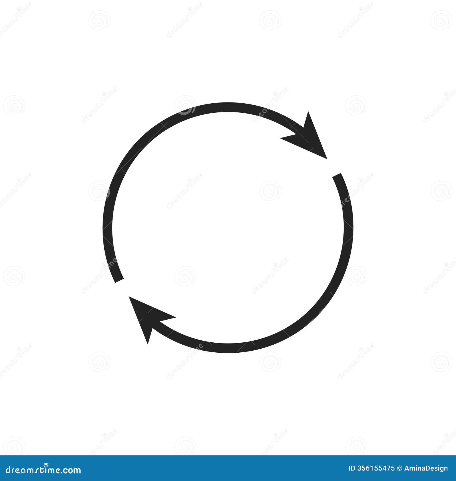 Circular Arrow Icon Represents the Refresh and Reload Symbol for Your ...