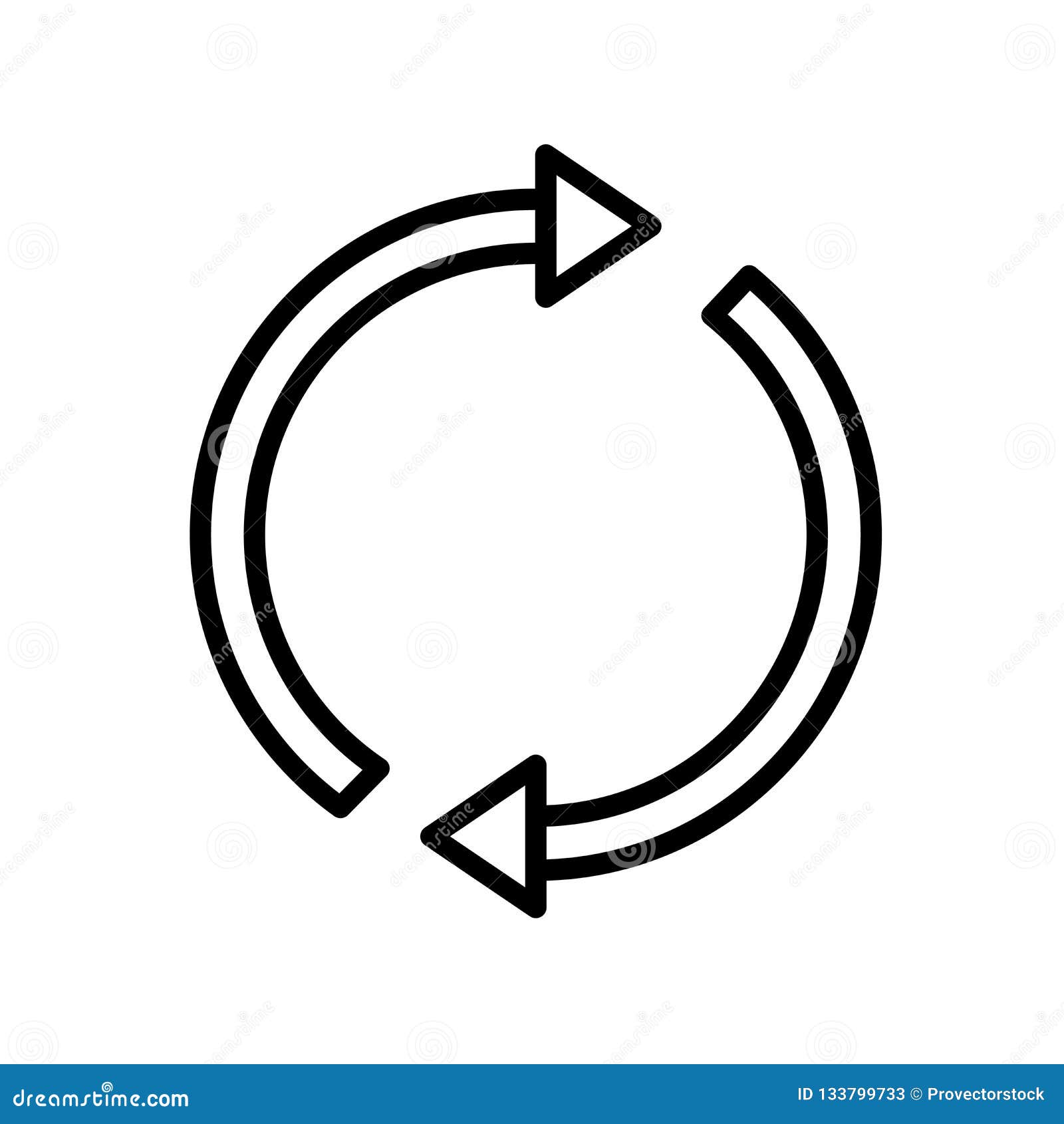 Circular Arrow Icon Vector Isolated on White Background, Circular Arrow ...