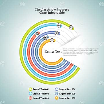 Circular Arrow Progress Chart Infographic Stock Vector - Illustration ...