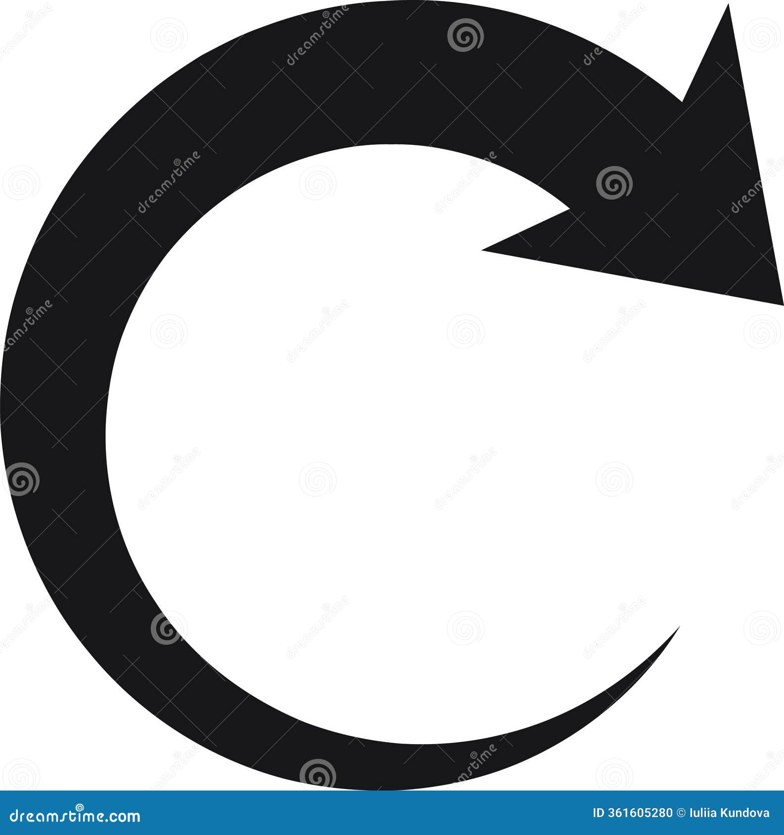 Circular Arrow Rotating In A Clockwise Direction, Providing A Dynamic Visual Representation Of ...
