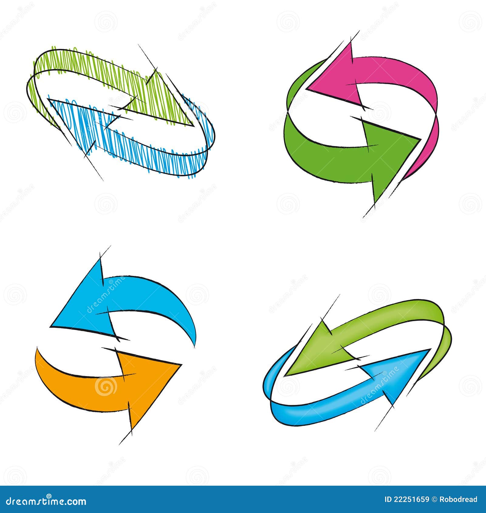 Circular arrows stock vector. Illustration of shape, blue - 22251659