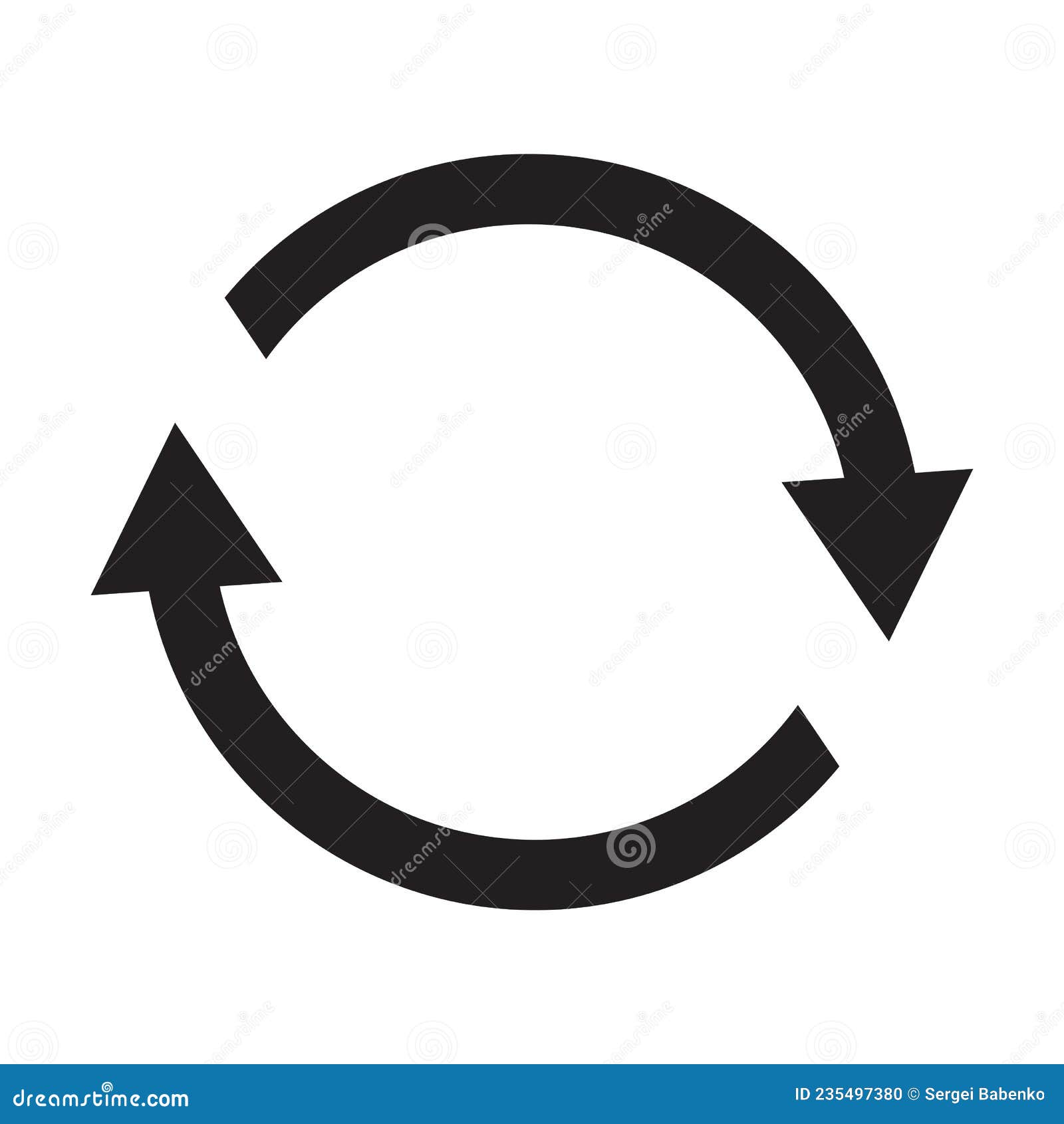 Circular Arrows As a Symbol of Software Updates. Simple Icon Isolated ...