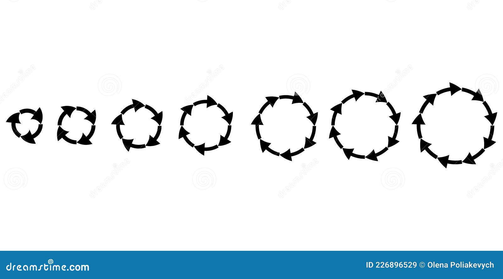 Circular Arrows. Chart Icon Vector Set. Cursor Sign. Recycle Icon ...