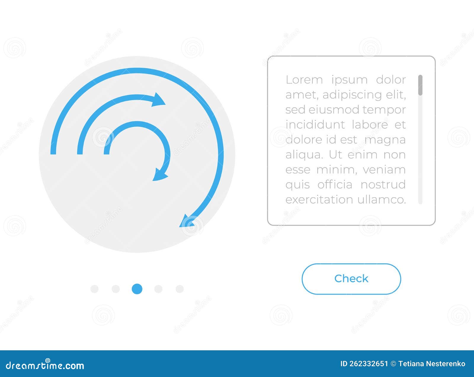 Circular Arrows Chart UI Element Template Stock Vector - Illustration of navigation, dynamic ...