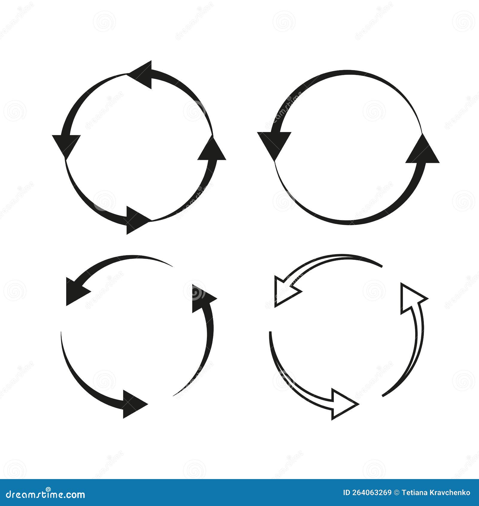 Circular Arrows for Concept Design. Reload Symbol. Vector Illustration ...