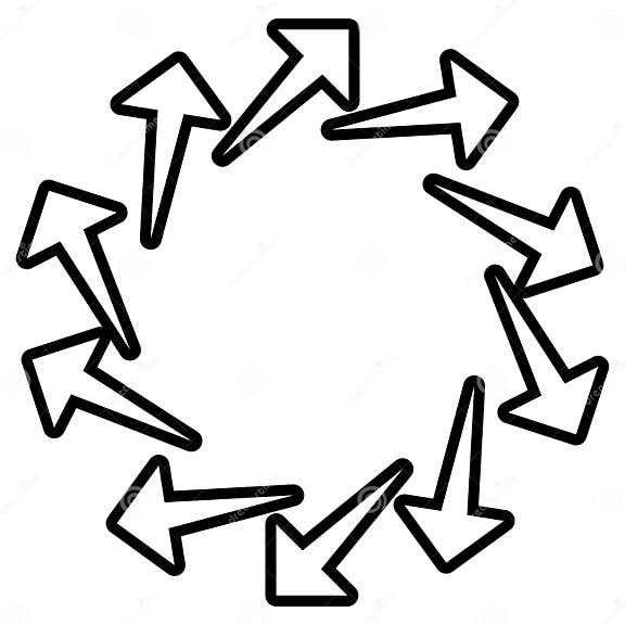 Circular Arrows for Cycle, Repeat Themes. Progress, Process, Procedure Concept Pointer Design ...