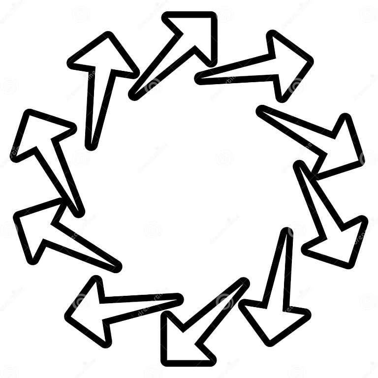 Circular Arrows for Cycle, Repeat Themes. Progress, Process, Procedure Concept Pointer Design ...