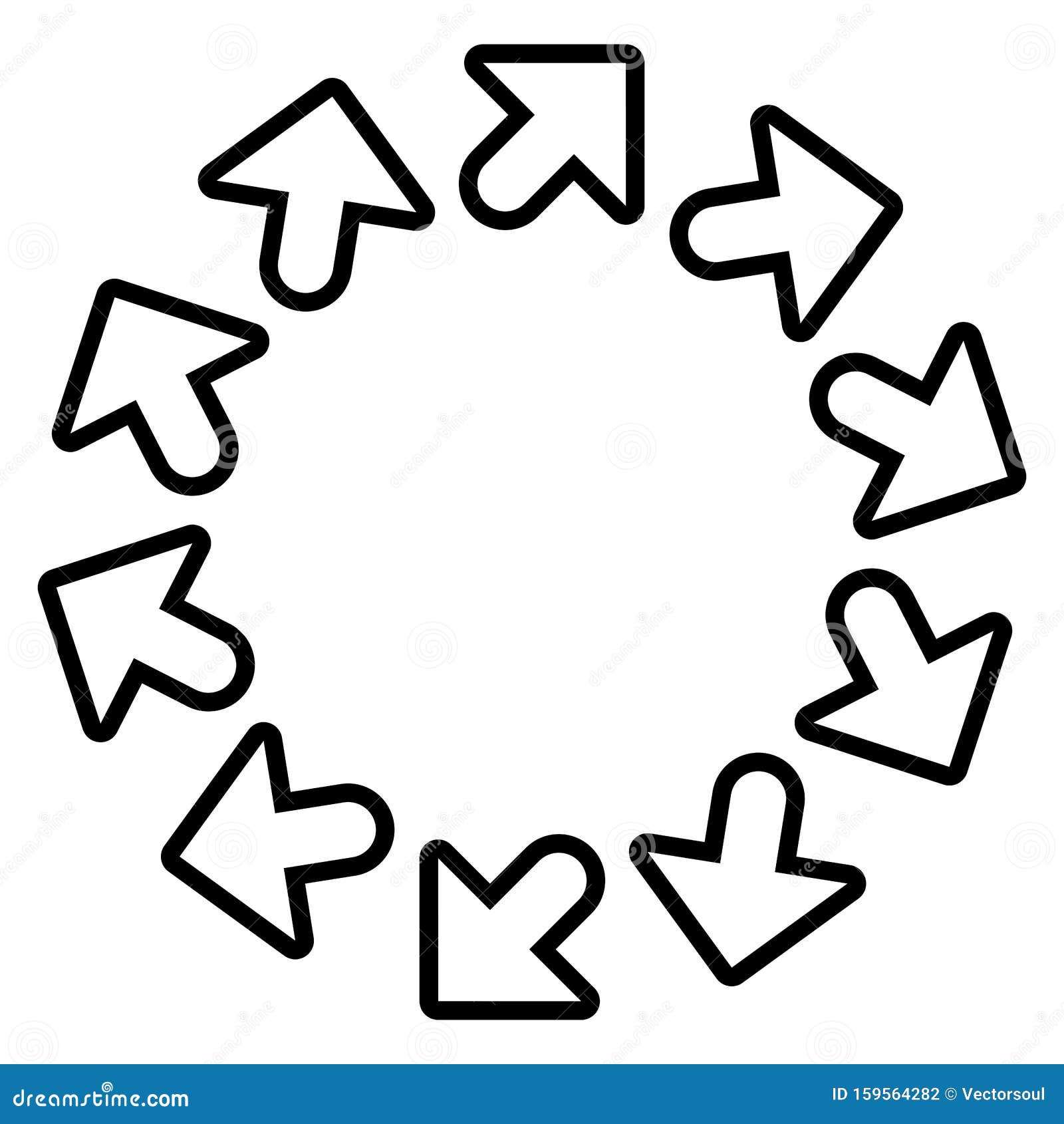 Circular Arrows For Cycle Repeat Themes Progress Process Procedure Concept Pointer Design