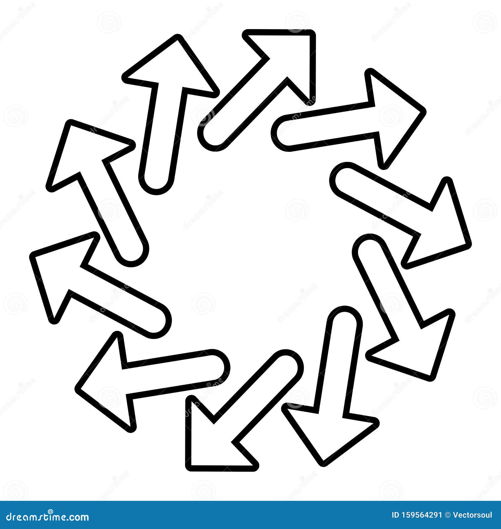 Circular Arrows For Cycle, Repeat Themes. Progress, Process, Procedure ...