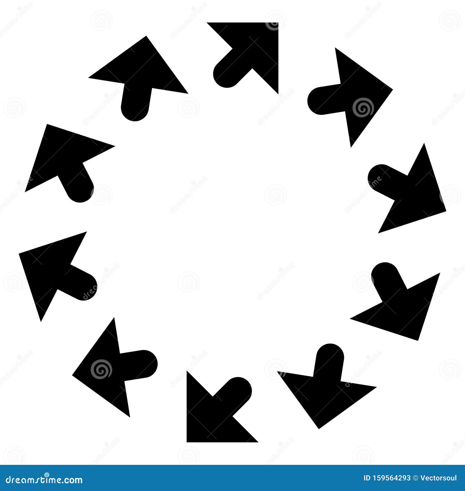 Circular Arrows For Cycle, Repeat Themes. Progress, Process, Procedure ...