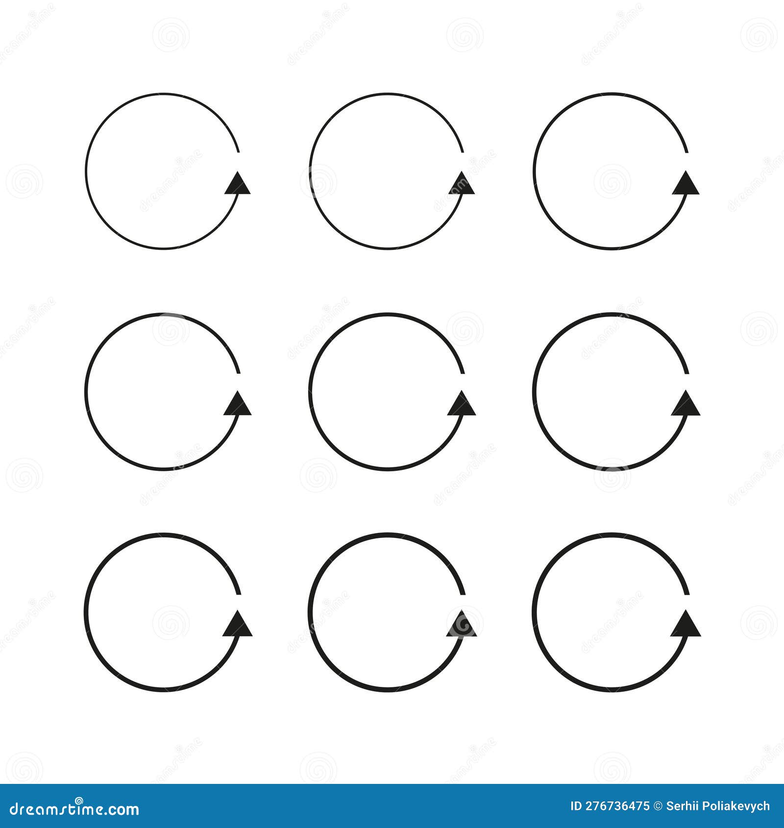 Circular Arrows. Motion Icon Set. Vector Illustration Stock Vector ...