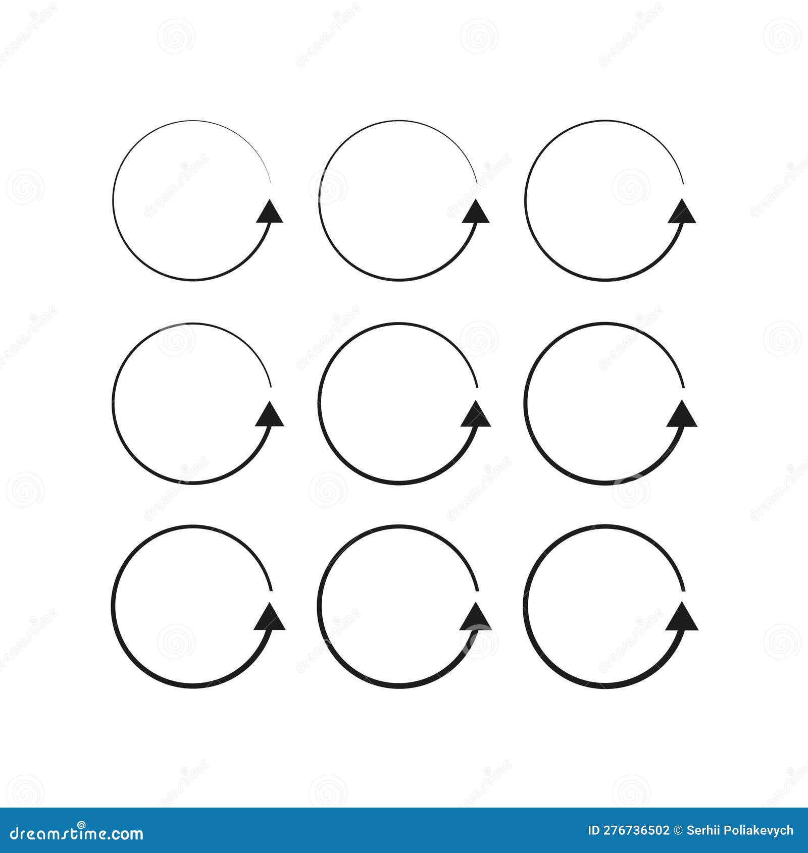 Circular Arrows. Motion Icon Set. Vector Illustration Stock Vector ...