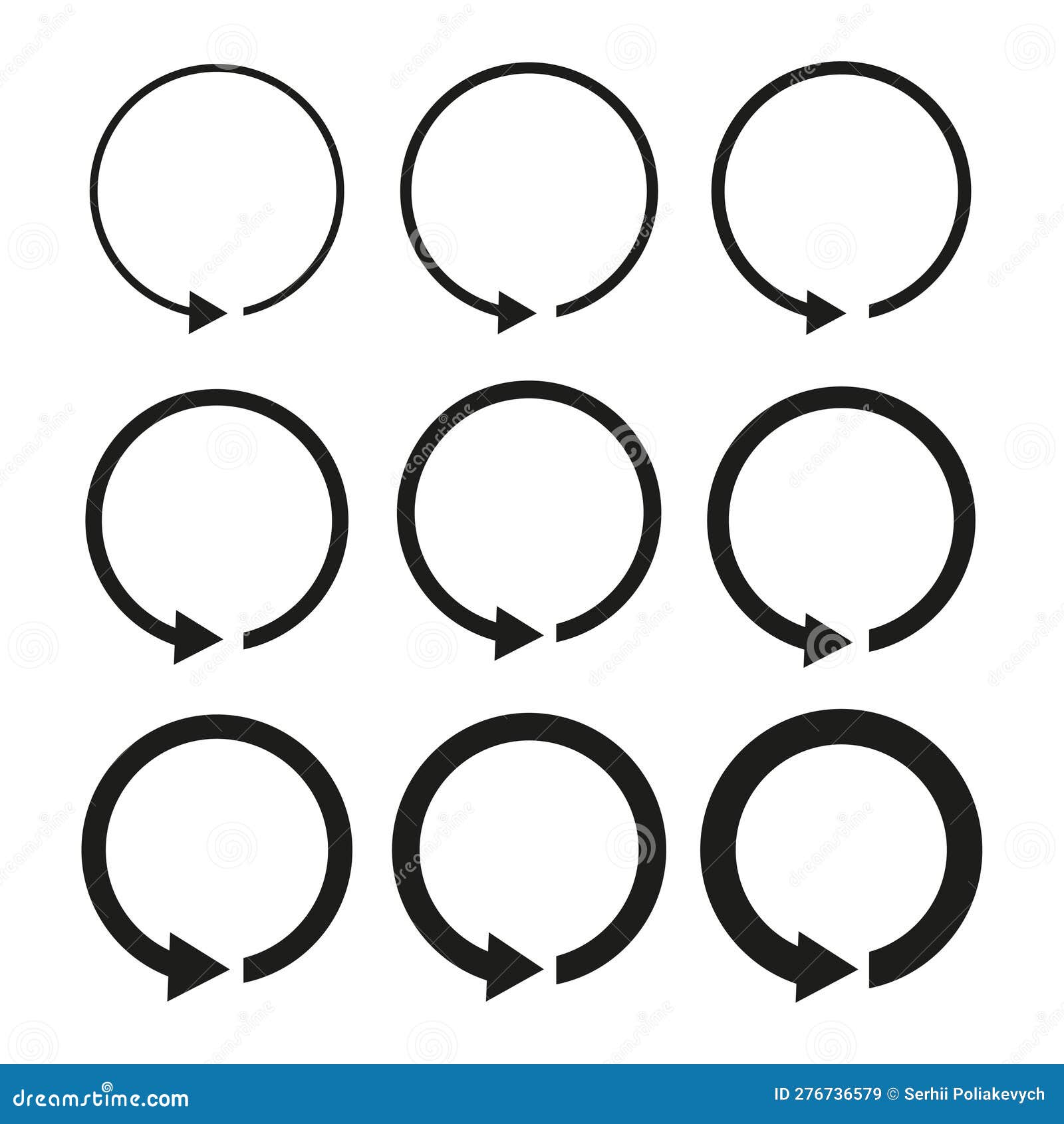 Circular Arrows. Motion Icon Set. Vector Illustration Stock Vector ...