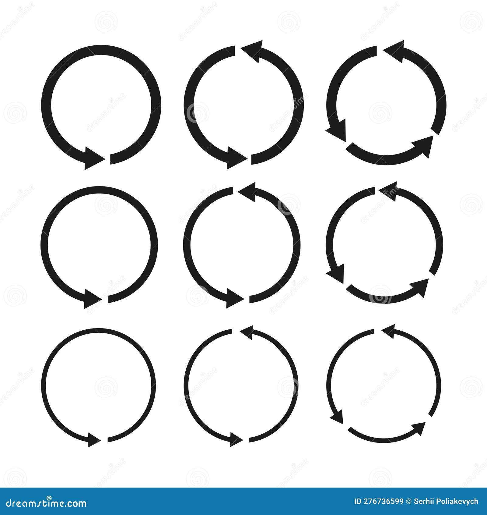 Circular Arrows. Motion Icon Set. Vector Illustration Stock Vector ...