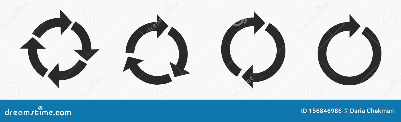 Circular Arrows Sign Icon Set Vector. Eps 10. Stock Vector ...