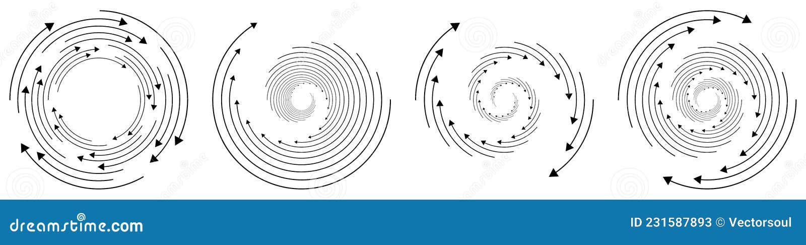 Circular Arrows for Steps, Stages, Phases Concepts. Cyclic, Cycle ...