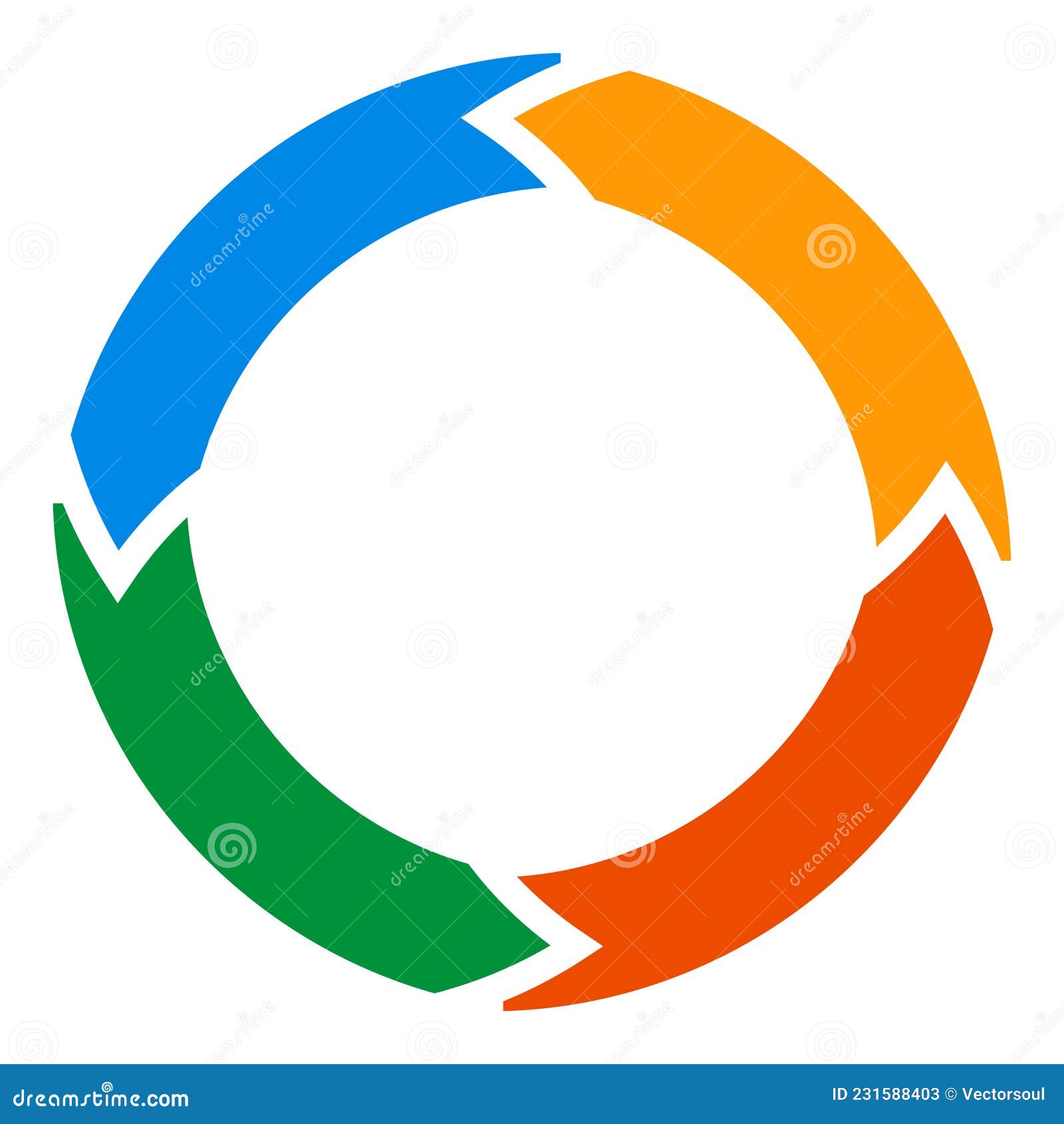 Circular Arrows for Steps, Stages, Phases Concepts. Cyclic, Cycle ...