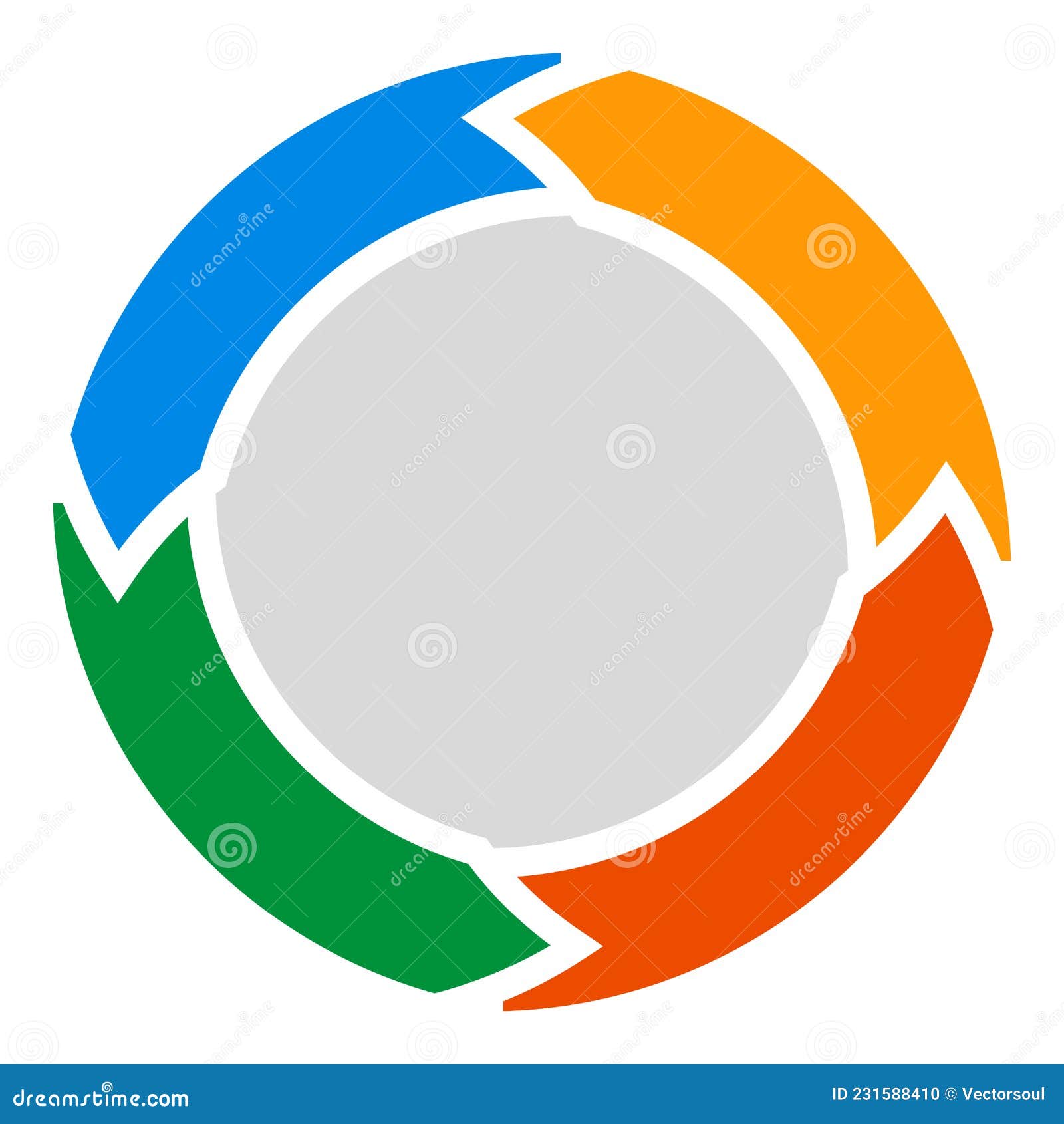 Circular Arrows for Steps, Stages, Phases Concepts. Cyclic, Cycle ...