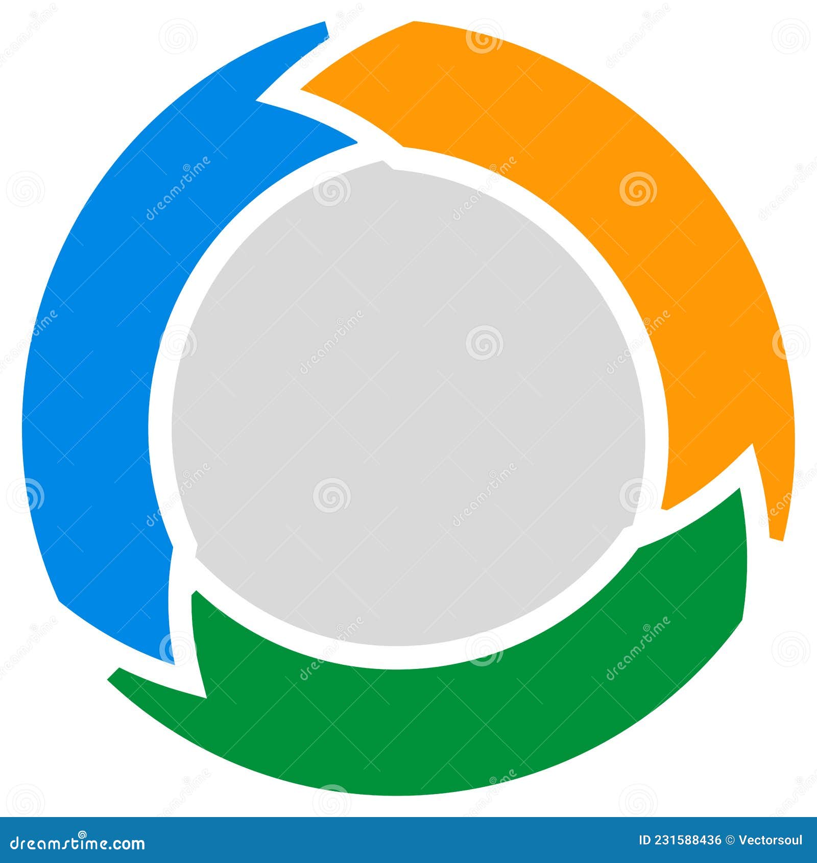 Circular Arrows for Steps, Stages, Phases Concepts. Cyclic, Cycle ...