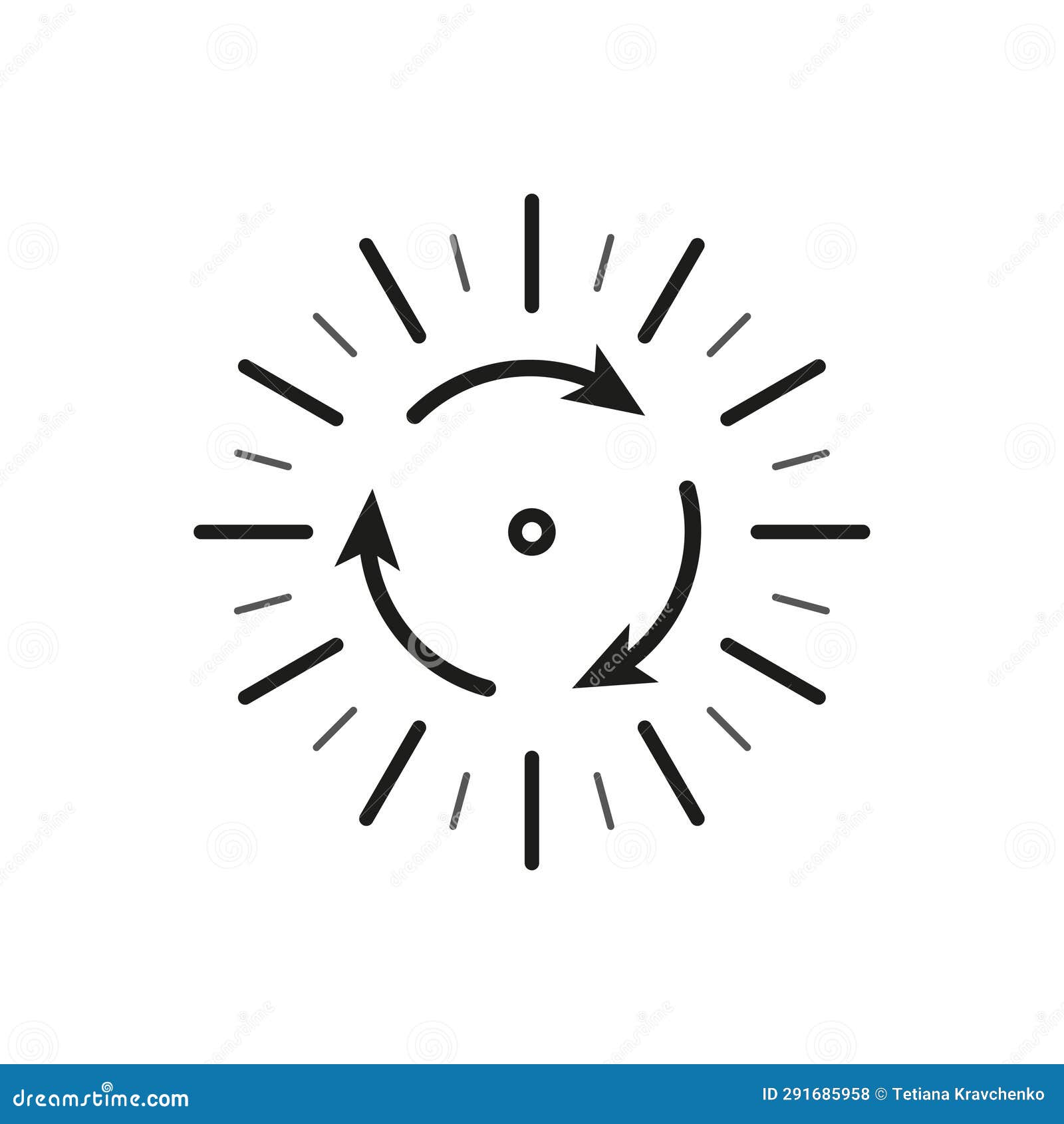 Circular Arrows Sun Icon. Vector Illustration. EPS 10 Stock ...