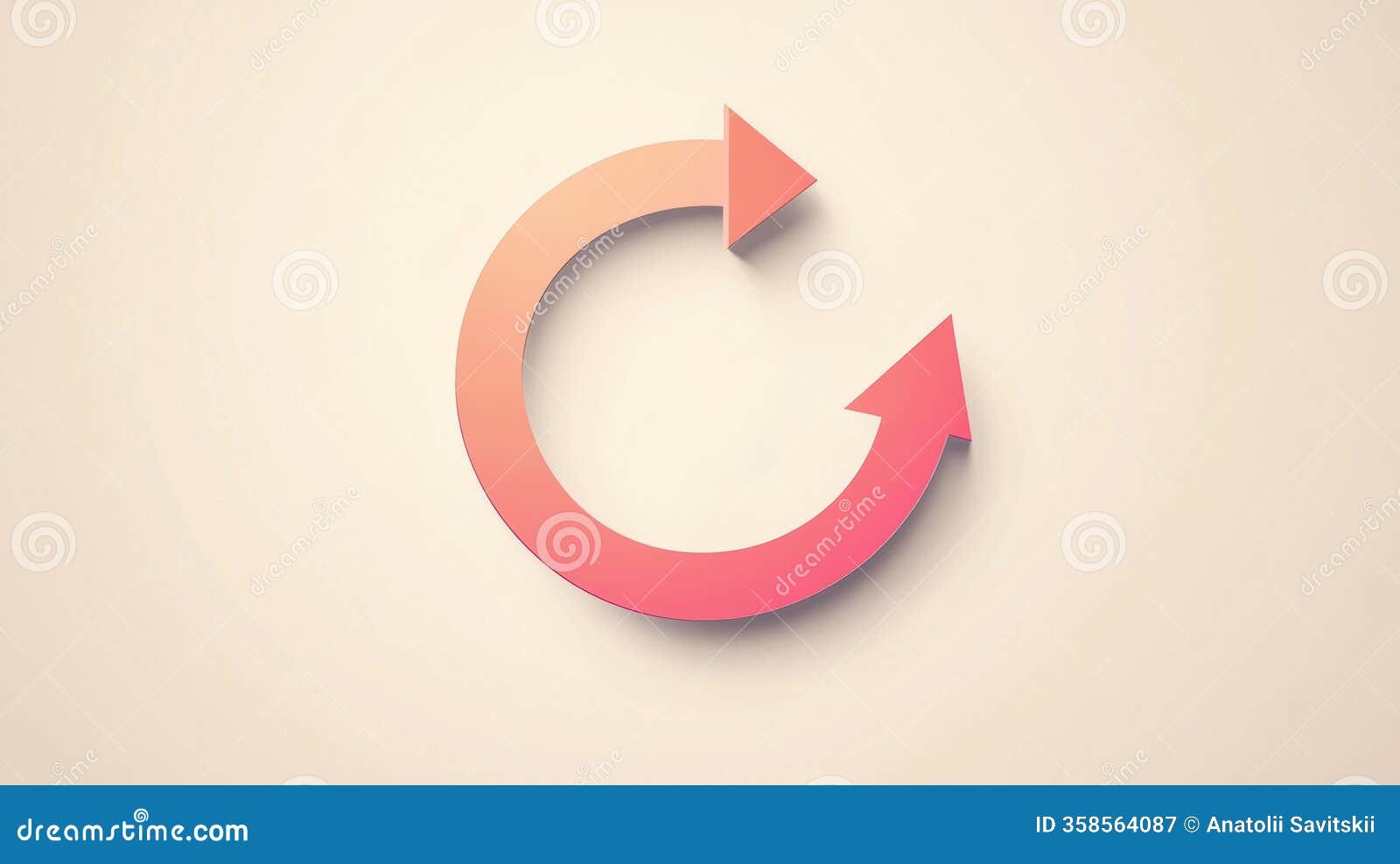 Circular Arrows Symbolizing Refresh Action in a Soft Gradient Design ...