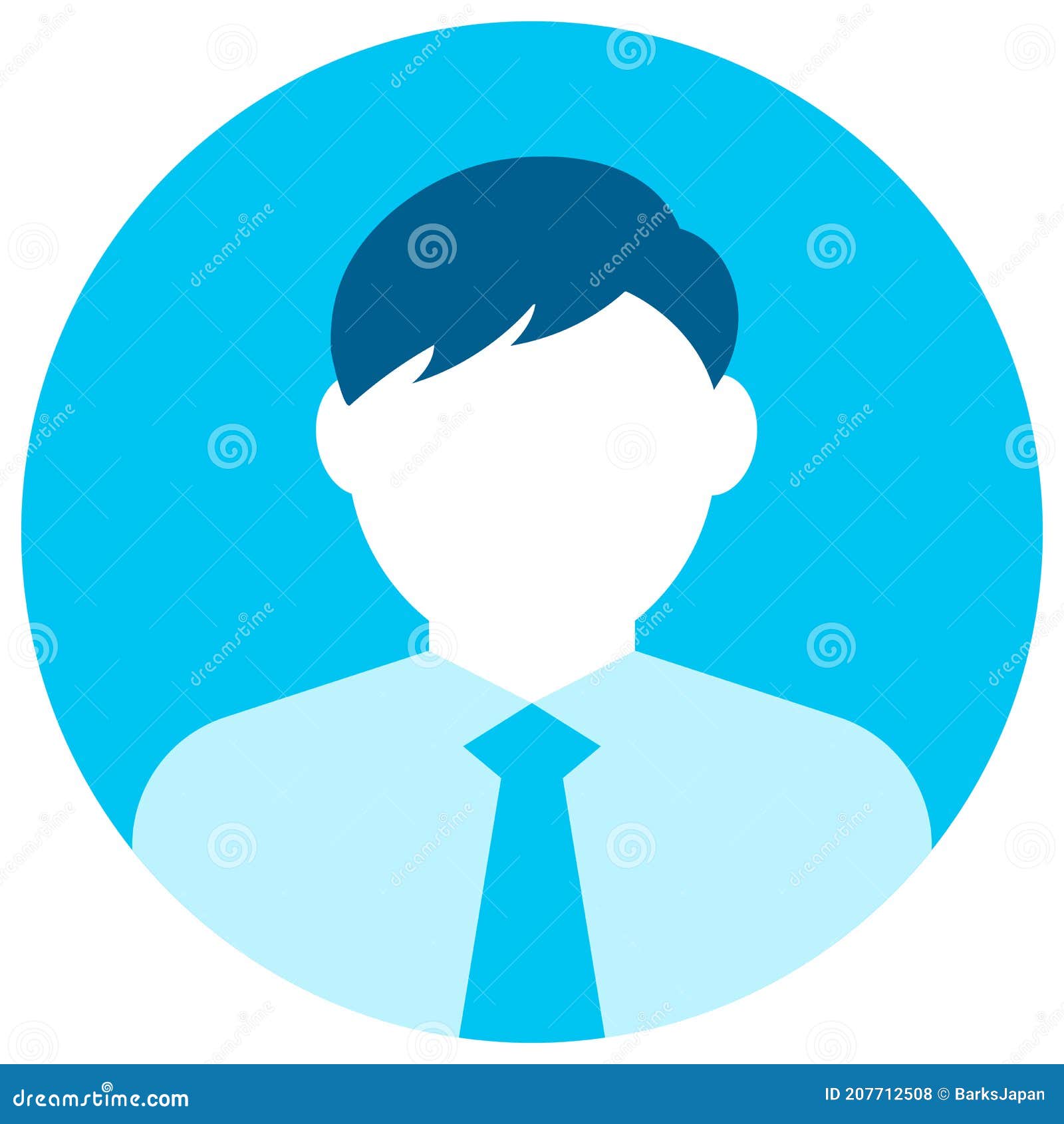 Circular Avatar Vector Illustration Male Stock Vector - Illustration of ...