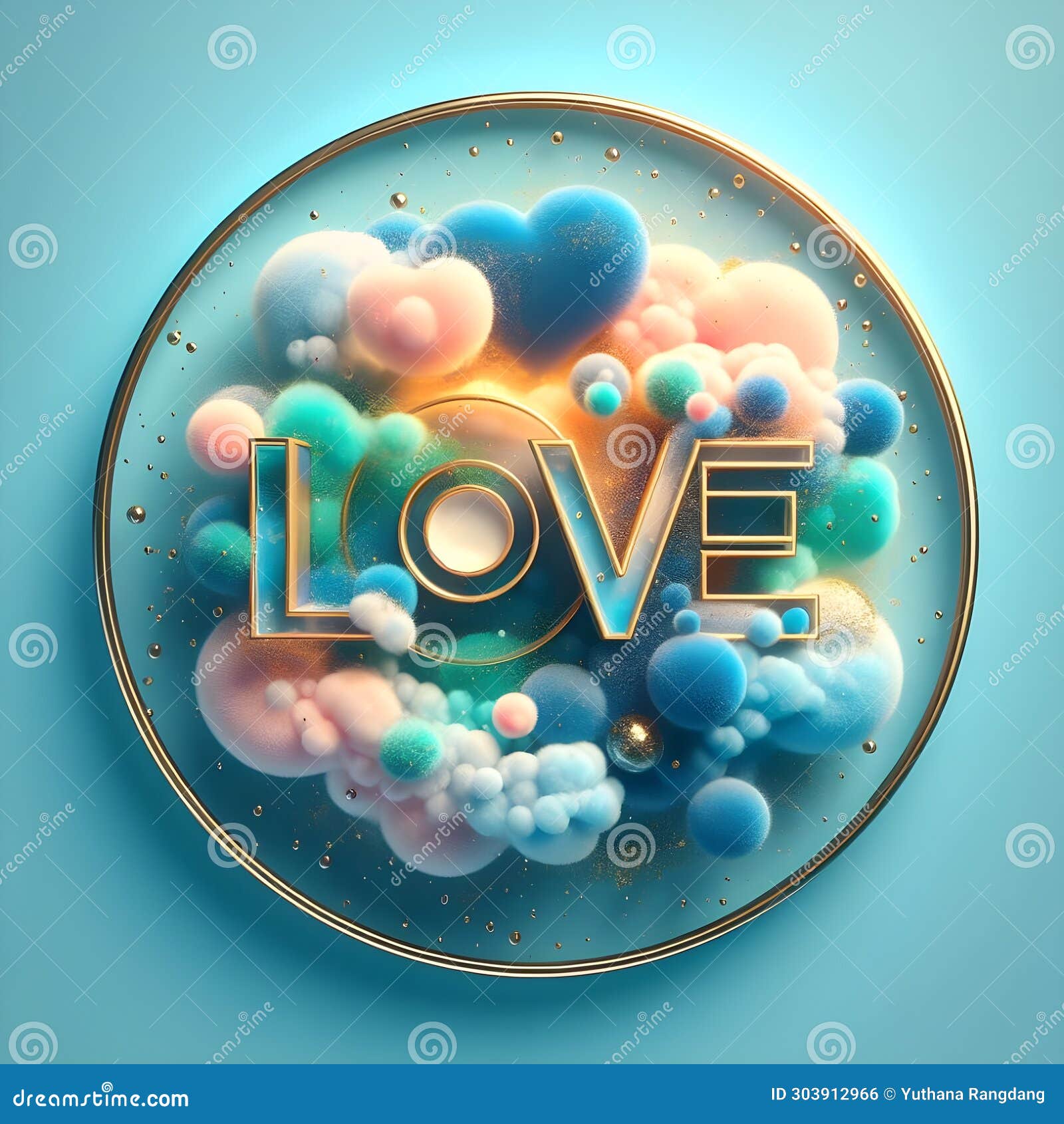 Circular Background with Light Blue Edges, Inside the Circle the Text ...