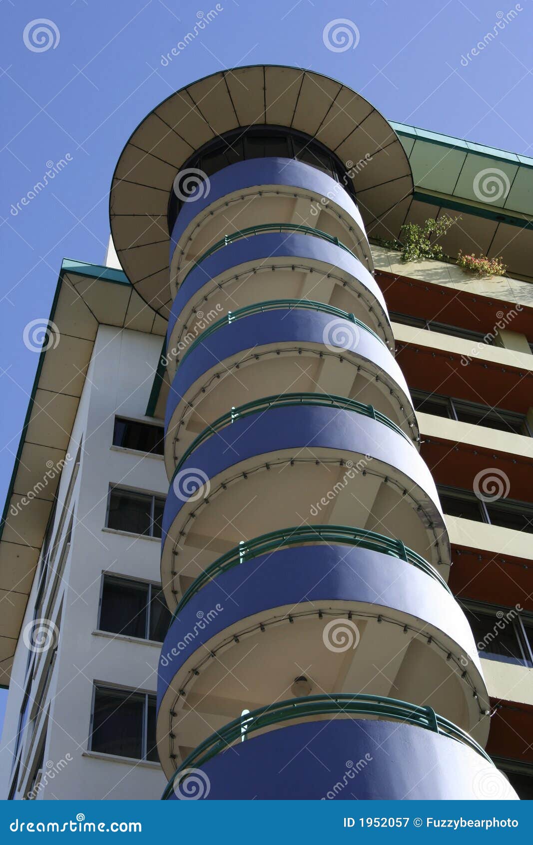 Circular Balconies on Building Stock Image - Image of city, rounded ...