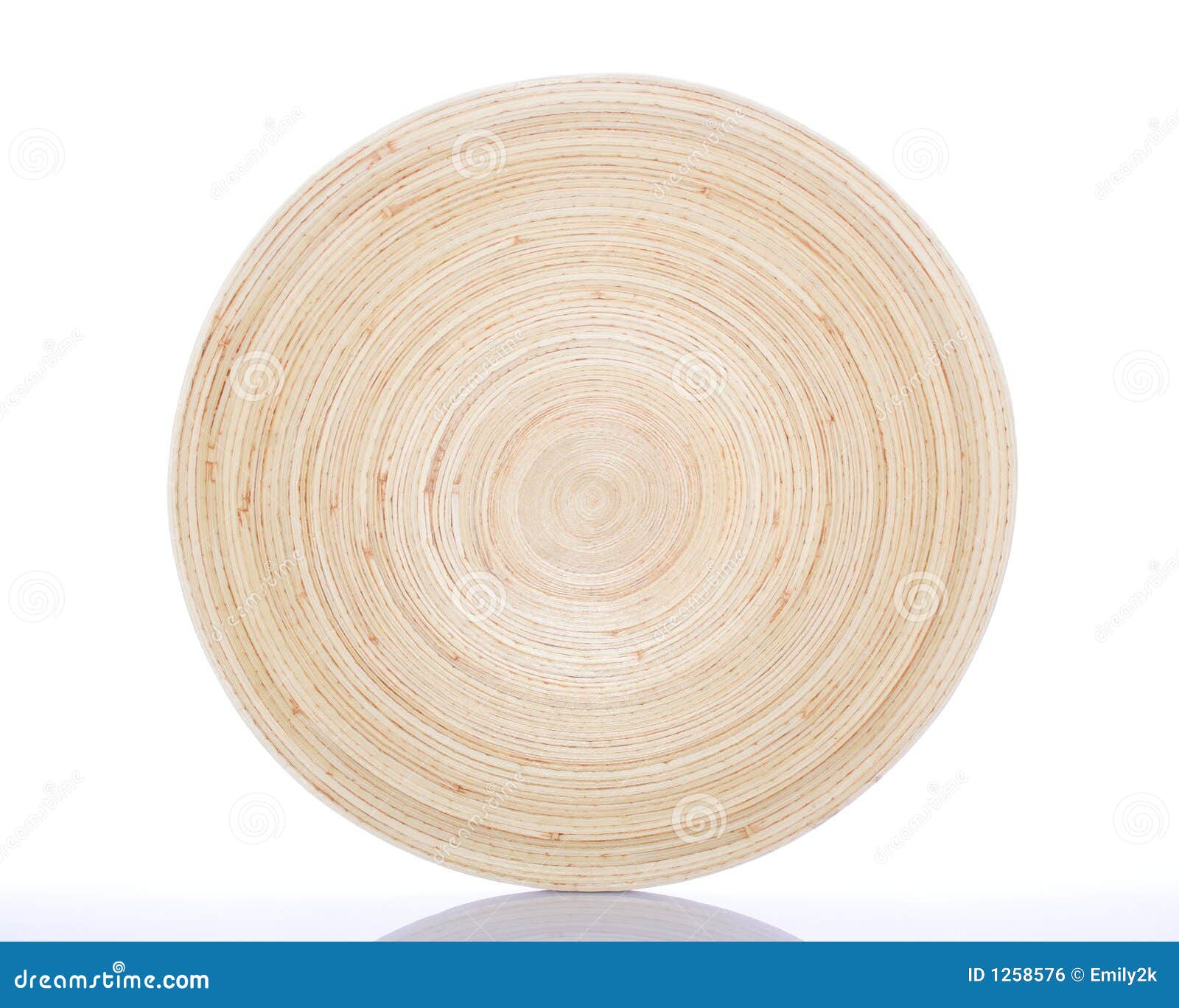 Circular Bamboo Dish stock photo. Image of isolated, color - 1258576