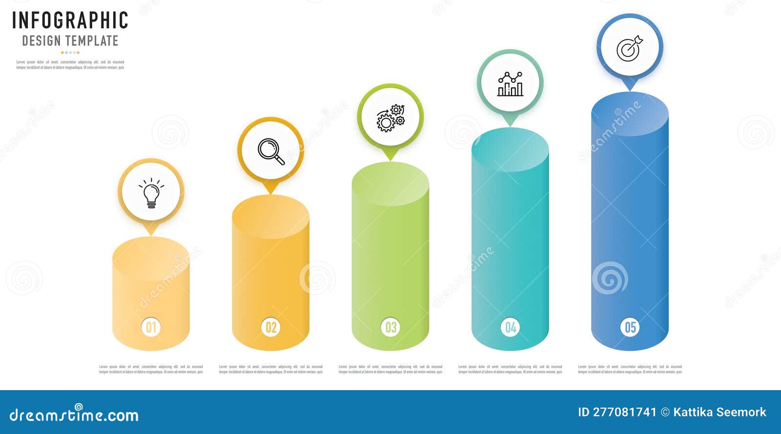 Circular Bar, Column or Pin Infographic for Business Presentation Stock Vector - Illustration of ...