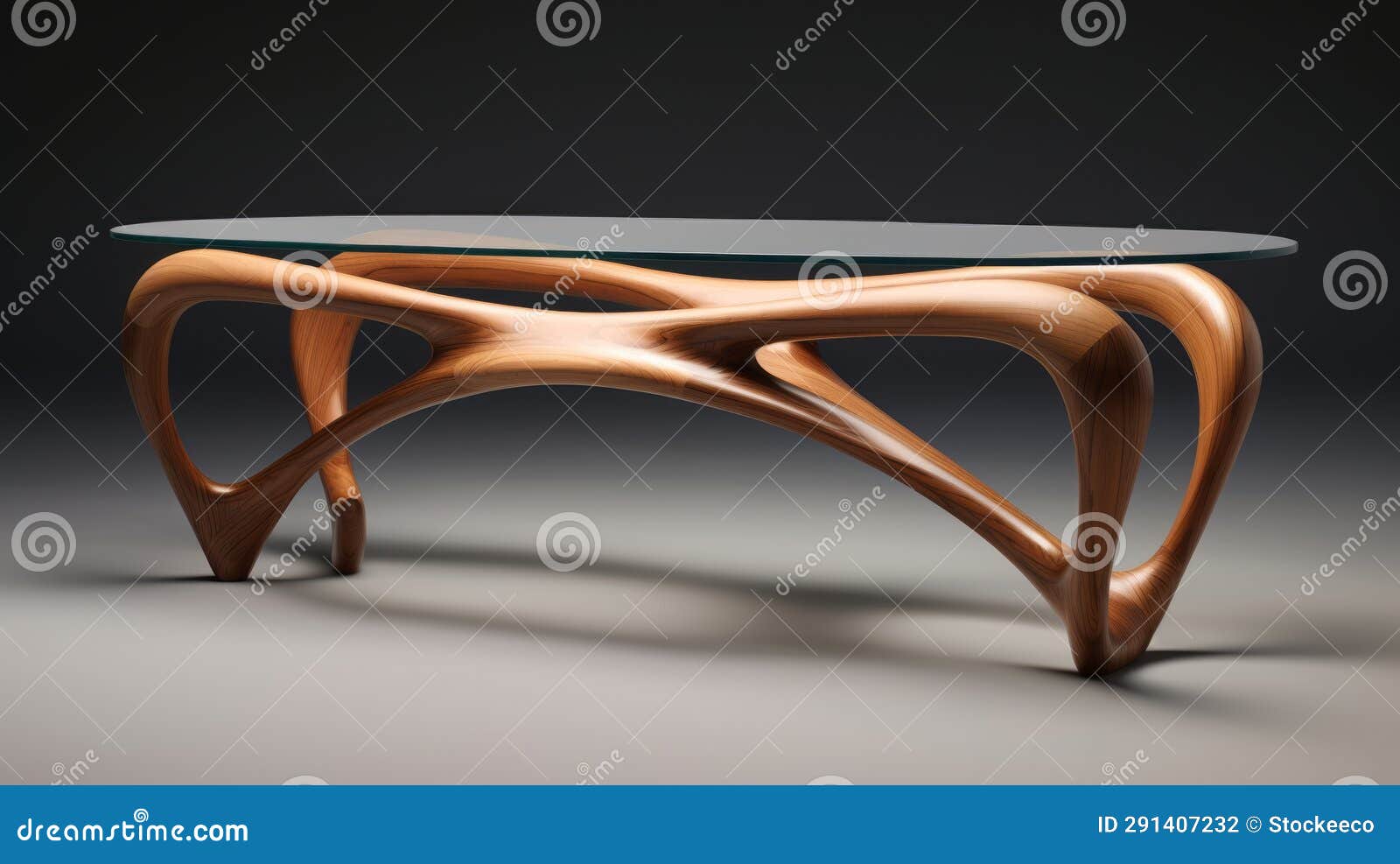 Hanya Table: a Stunning Wood and Glass Branch Design Stock Illustration ...
